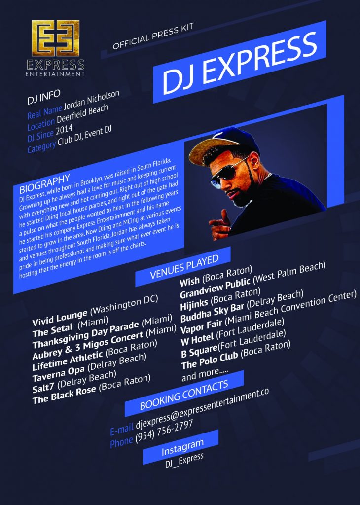 Meet Jordan Nicholson also known as DJ Express of Express Entertainment ...